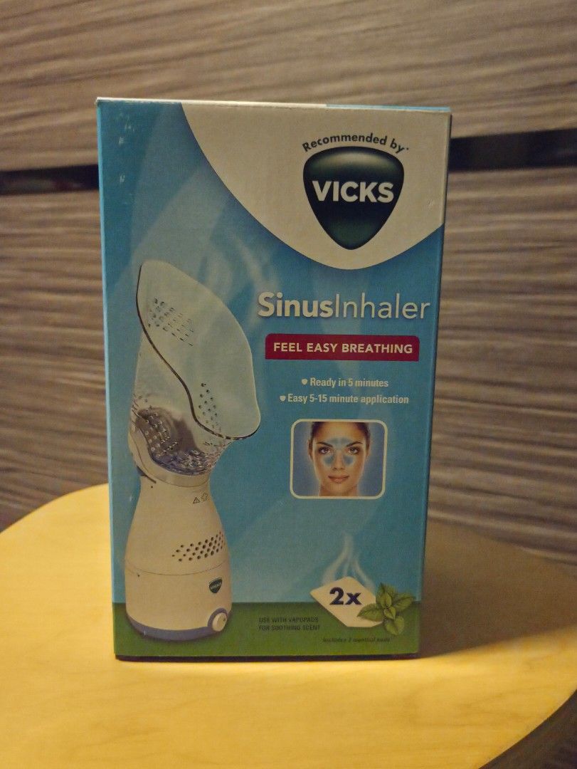 Vicks Sinus Inhaler with 2x + 7x VapoPads Menthol | Steam Vapour ...