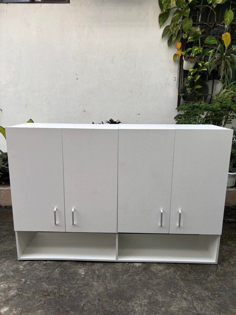 White Wall-Mounted Cabinet with Shelves, Furniture & Home Living ...