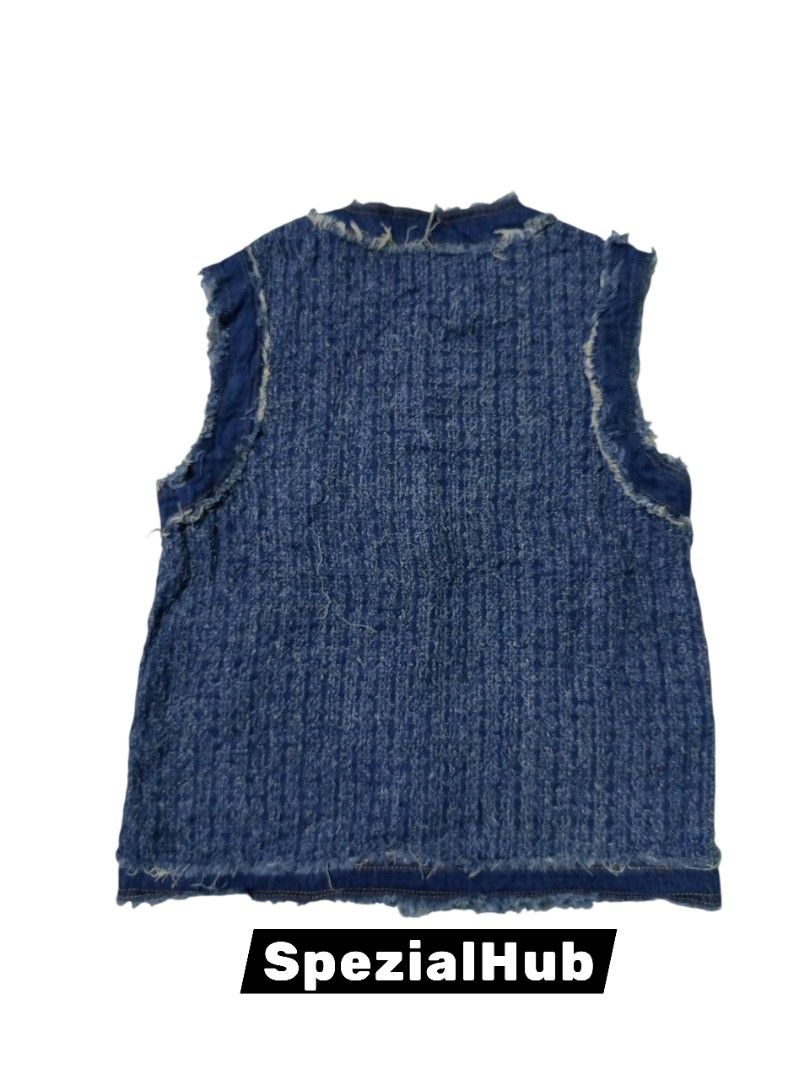 Y2K Denim Vest / Waistcoat, Women's Fashion, Coats, Jackets and ...