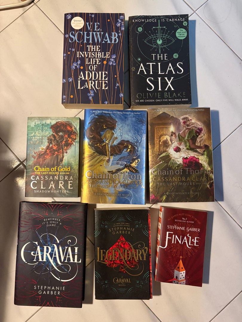 YA books - V.E. Schwab, Cassandra Clare, Stephanie Garber, Olivie Blake ...