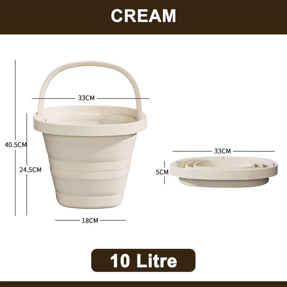 [10Liter] Kitchenut Foldable Square Bucket Portable Water Bucket ...