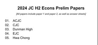 2025 JC2 H2 Biology Prelim Papers, Hobbies & Toys, Books & Magazines ...