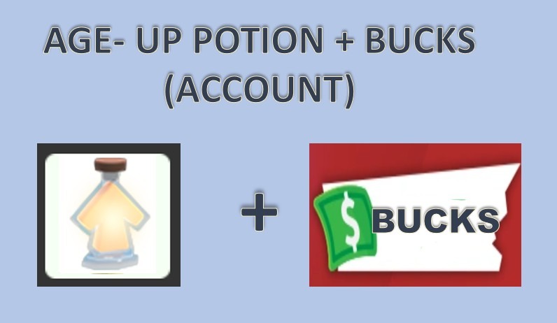 Adopt Me - Age Up Potion + Bucks Account - Adopt Me Roblox, Video ...