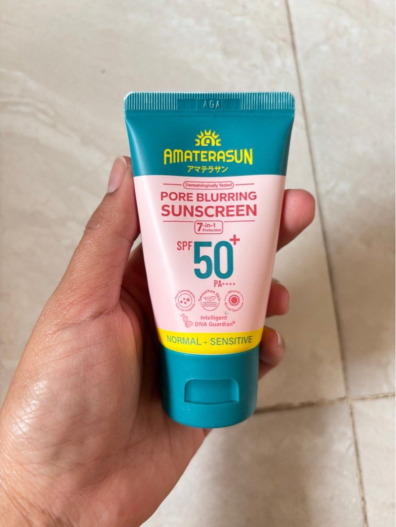 Amaterasun Physical Pore Blurring Sunscreen Spf 50, Kesehatan ...