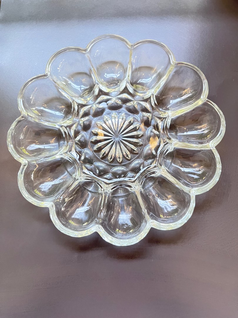Anchor Hocking Deviled eggs FairField Glass Serving Platter, Furniture ...
