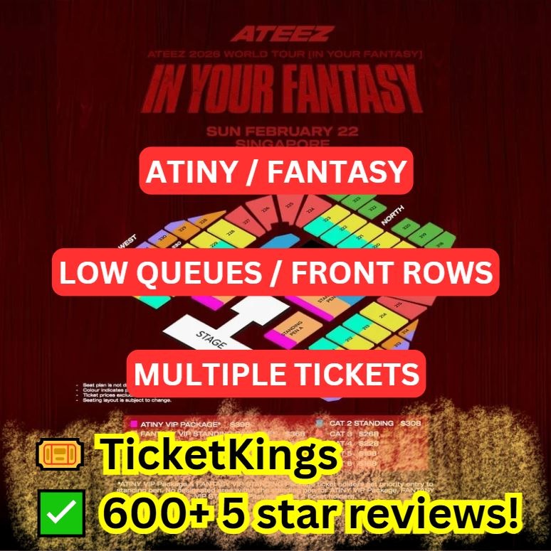 ATEEZ 2026 WORLD TOUR [IN YOUR FANTASY] IN SINGAPORE CONCERT TICKETS ...