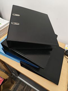 A4 Lever Arch Binders - Red, Black, Blue, Hobbies & Toys, Stationery ...