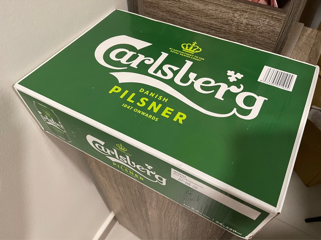 Carlsberg Plisner (24 x 320ml), Food & Drinks, Beverages on Carousell