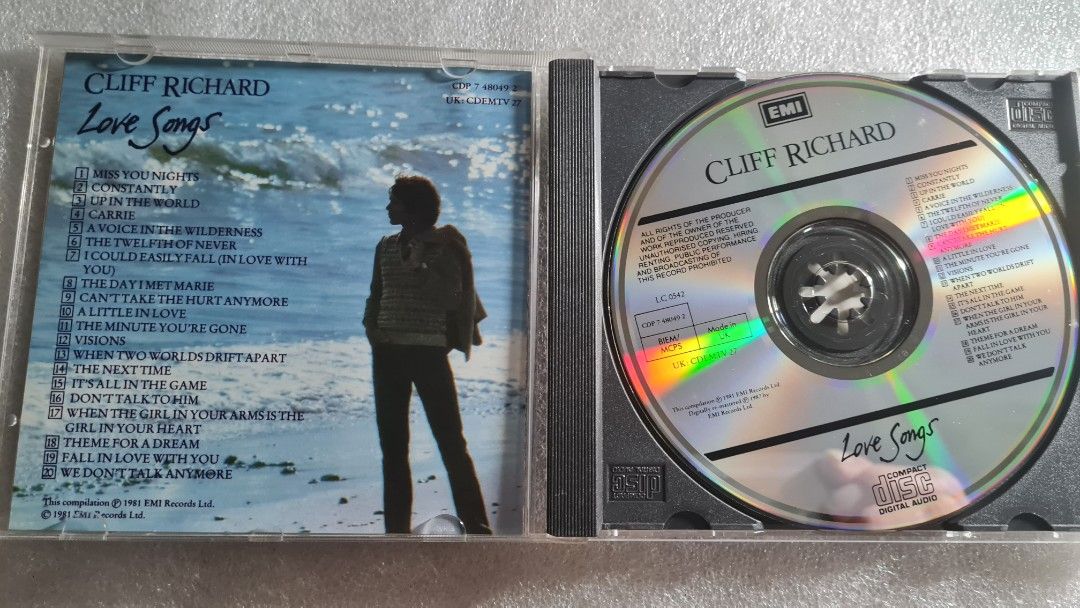 Cliff Richard - Love Songs CD, Hobbies & Toys, Music & Media, CDs ...