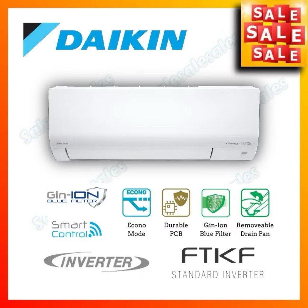 Daikin FTKF Inverter Air Conditioner 1 HP, 4 Star, TV & Home Appliances, Air Conditioners ...