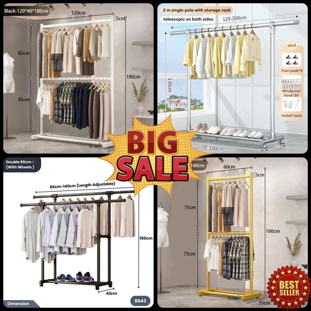 Double Pole Home and Outdoor Use Cloth Dry Stainless Steel Clothes ...