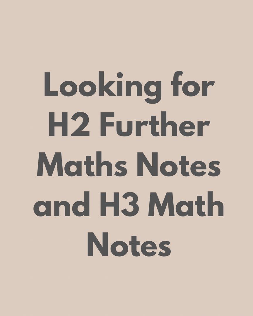 H2 further maths and H3 maths, Hobbies & Toys, Books & Magazines ...