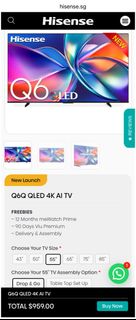 Hisense E7 AI QLED TV - New Launch, TV & Home Appliances, TV ...