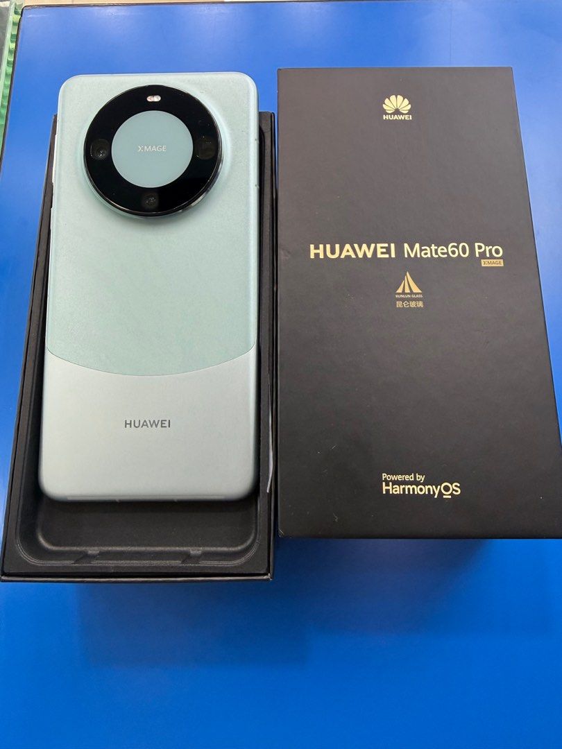Huawei Mate 60 pro 12+256gb 9成新 功能全正常 任驗 已安裝Google 淨機 有盒 second hand like new good condition, 手提 ...