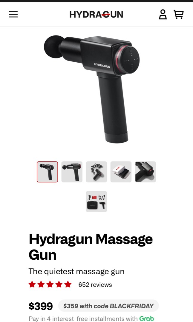 Hydragun Massage Gun - The Quietest, Health & Nutrition, Massage ...