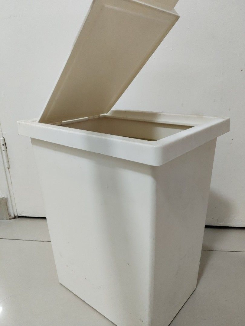 IKEA FILUR Bin with Lid 28 Litres White Colour, Furniture & Home Living ...