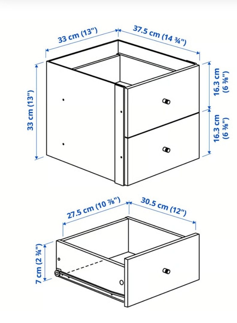 IKEA Kallax Drawer Inserts, Furniture & Home Living, Furniture, Shelves ...