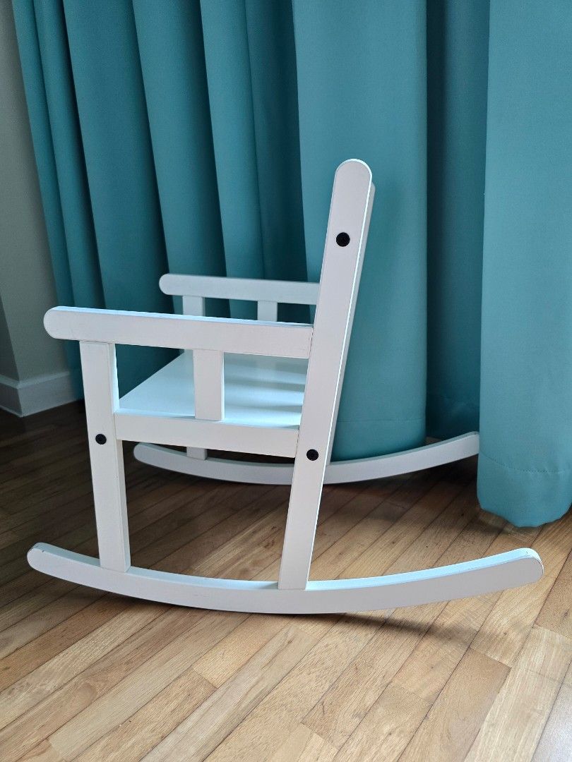 Ikea Sundvik Kids White Wooden Rocking Chair, Babies & Kids, Baby ...