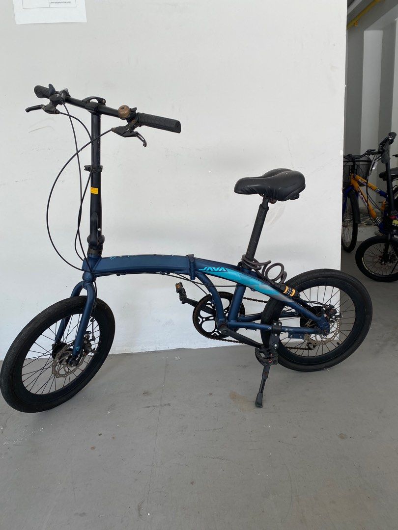 Java Folding Bike - Dark Blue, Sports Equipment, Bicycles & Parts, Bicycles on Carousell