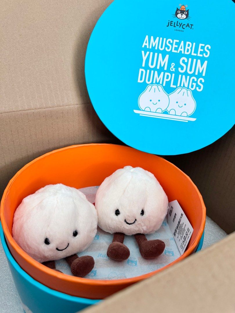 JELLYCAT Amuseables Yum & Sum Dumplings with Steamer Box CHINA ...