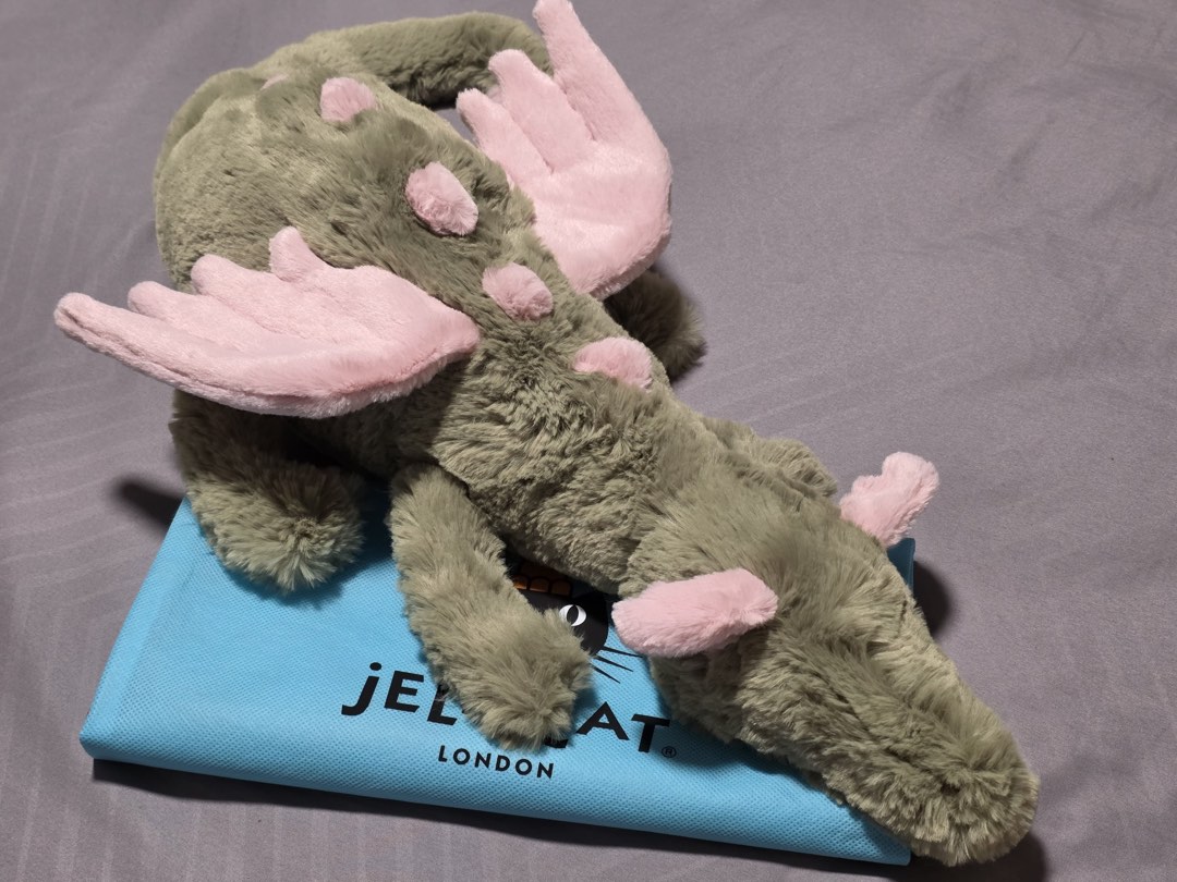 Jellycat Malachy Dragon Large (New + Dust Bag + Tag), Babies & Kids ...