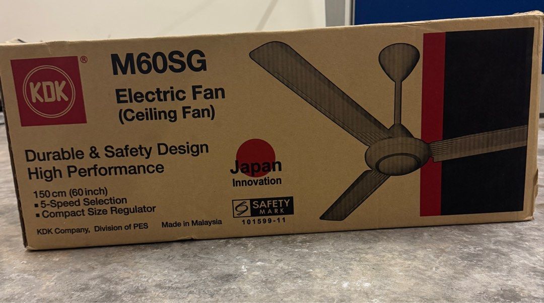 KDK M60SG 3-Blades AC Ceiling Fan, Furniture & Home Living, Lighting ...