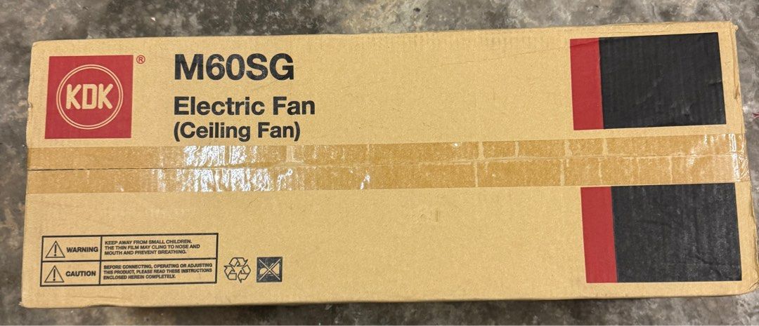 KDK M60SG 3-Blades AC Ceiling Fan, Furniture & Home Living, Lighting ...