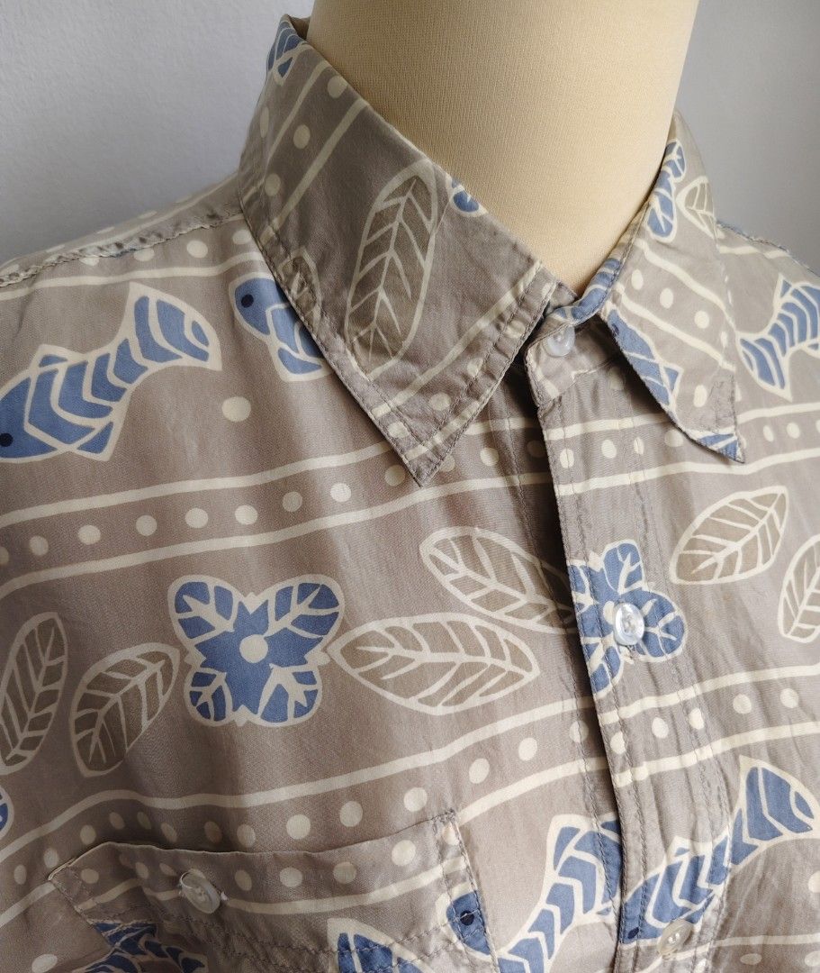 Meng Si Li Vintage Silk Blouse, Women's Fashion, Tops, Shirts on Carousell
