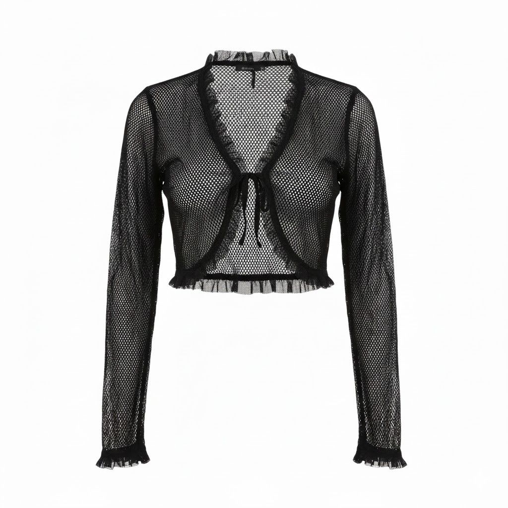 mesh cardigan bolero coquette, cottagore core, fairycore, dollette ...