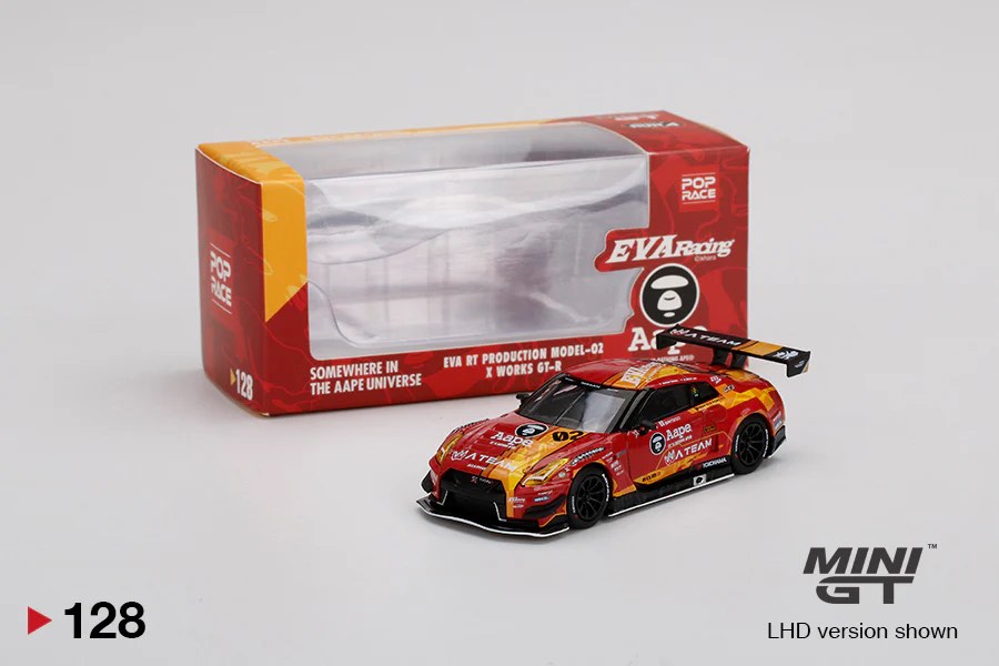 Mini GT X pop race EVA Racing x Aape Nissan GT-R R35, Hobbies & Toys ...