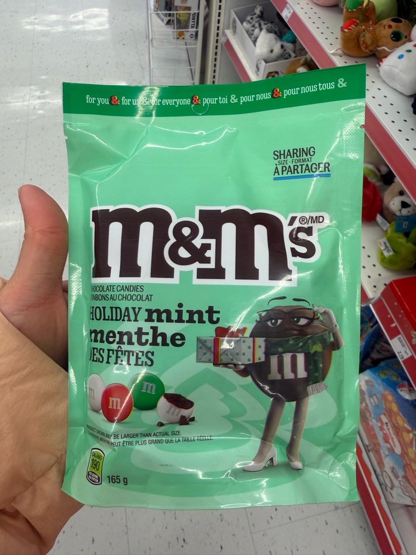 M&M's Holiday Mint Chocolate Candies mint 薄荷朱古力 薄荷牛奶朱古力 薄荷朱古力關注組, 嘢食 ...
