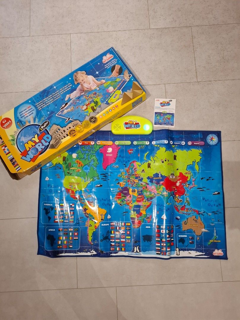 My World Interactive Talking World Map, Hobbies & Toys, Toys & Games on ...