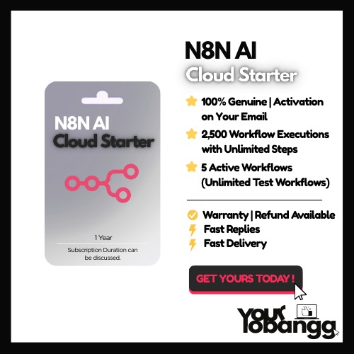 N8N AI Agent 1 YEAR Cloud Starter Plan Subscription CHEAP, Video Gaming ...
