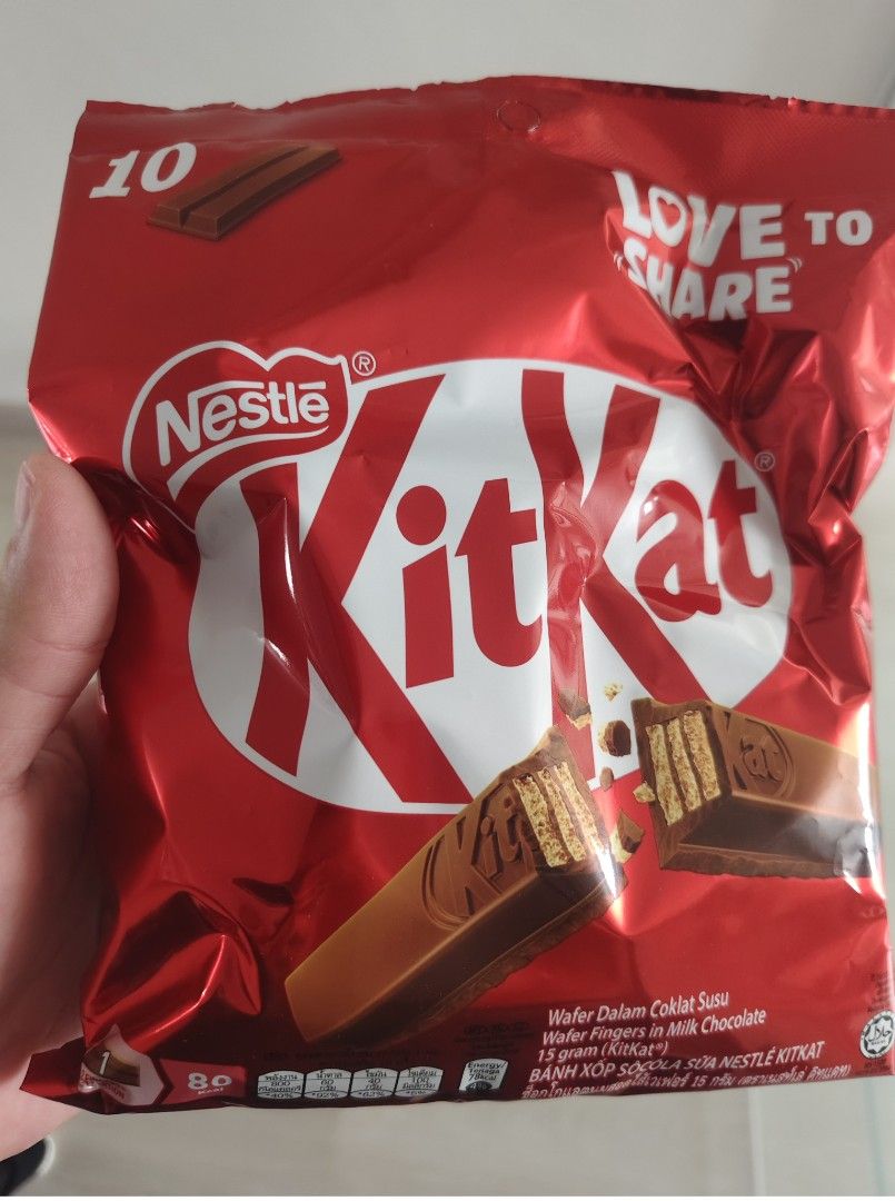 Nestle Kit Kat Milk Chocolate - 10 individually wrapped bars in a bag ...