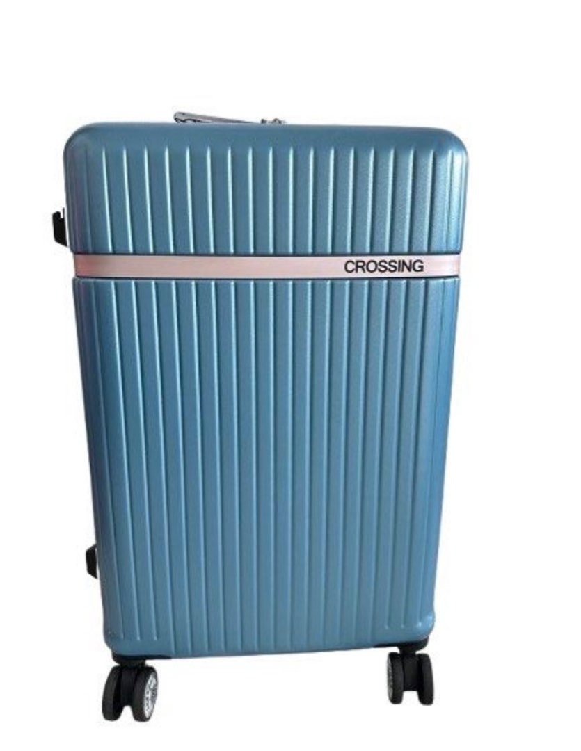 (New) Crossing PC Upright T24 - 24” Light Blue Luggage with Anti-Theft ...