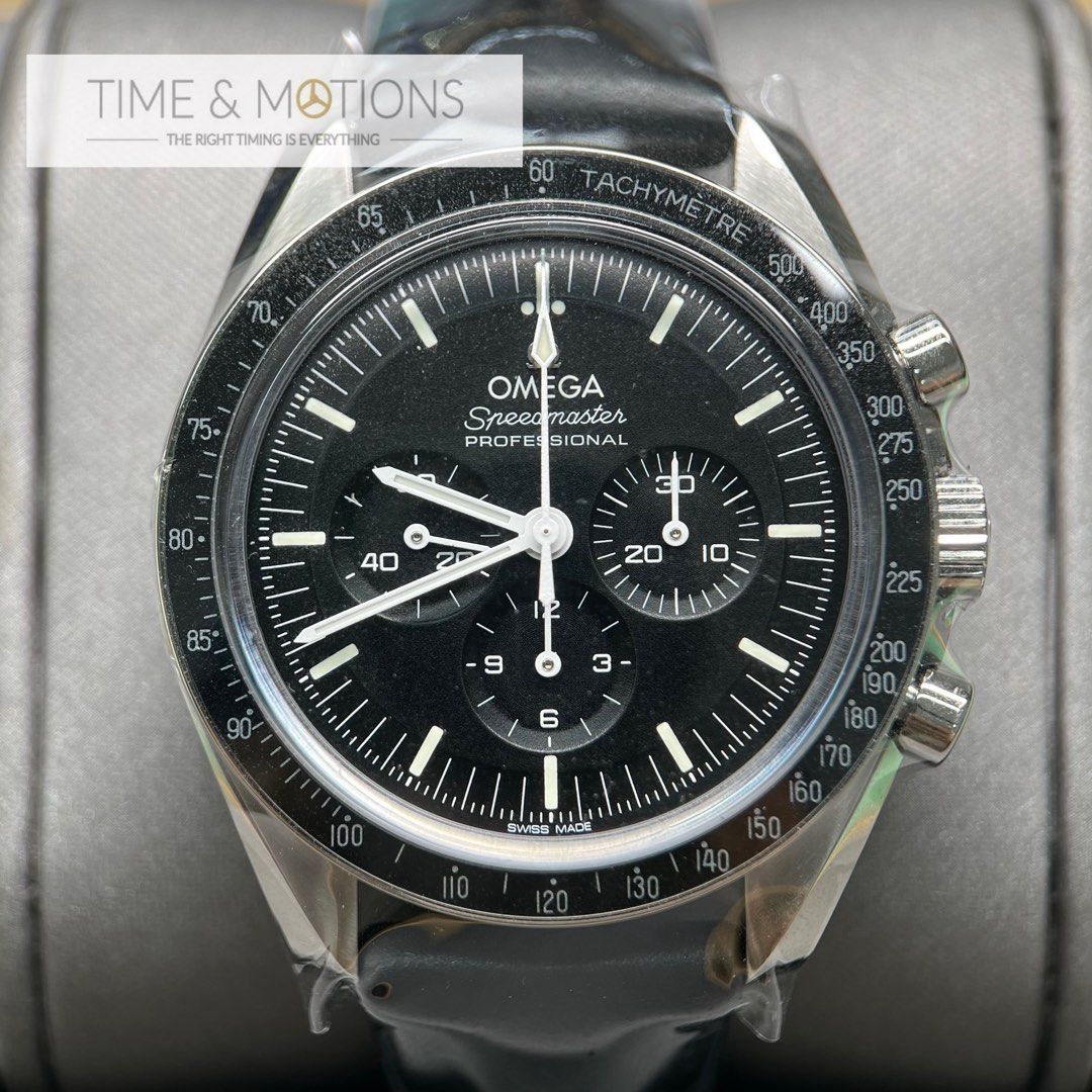 Omega Speedmaster Moonwatch Professional 3861 Sapphire Crystal Black Dial 42mm (Brand New ...