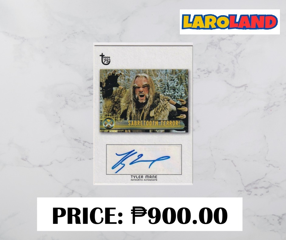 Sabretooth Tyler Mane TOPPS 75th Anniversary Autograph Card!, Hobbies ...
