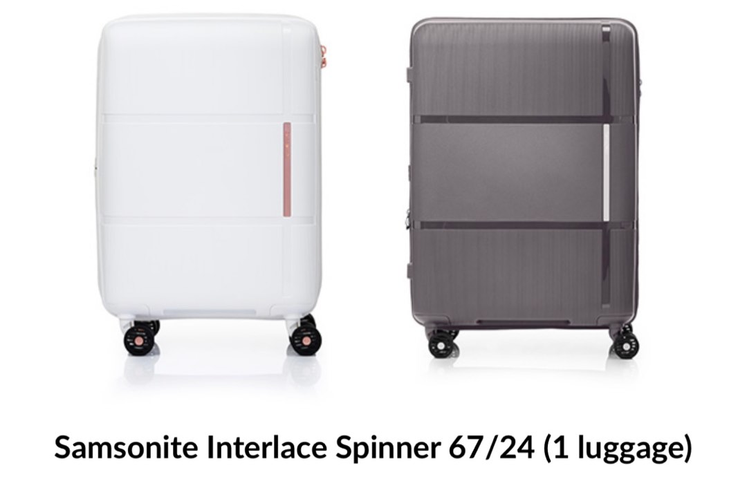 Samsonite Interlace Spinner 67/24 Luggage, Hobbies & Toys, Travel ...