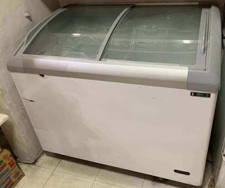 Sanden Curved Chest Freezer, TV & Home Appliances, Kitchen Appliances ...