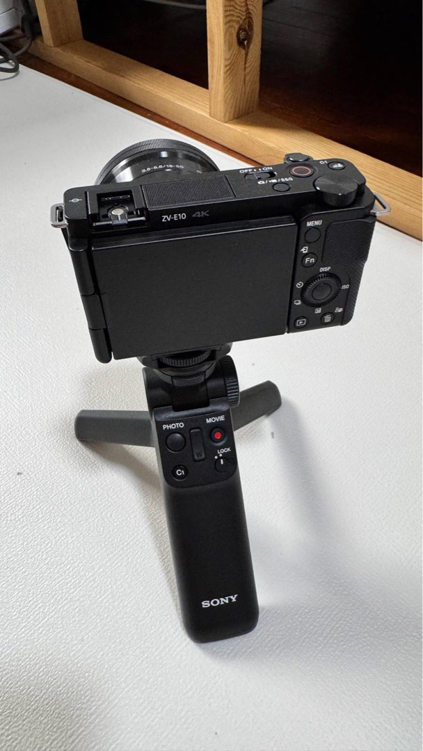 Sony EV-10 with 16-50mm lens + Sony GP-VPT2BT wireless shooting grip ...