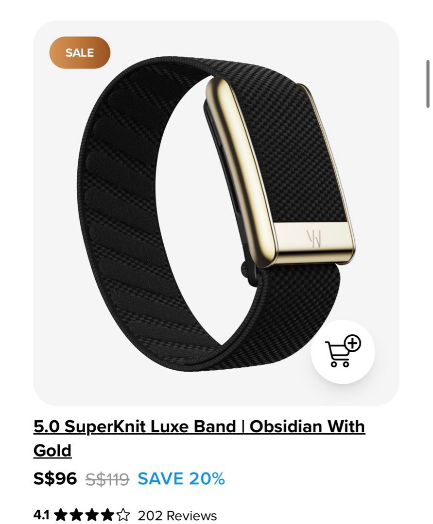 Whoop 5.0 SuperKnit Luxe $96 (Obsidian w/ Gold) & SportFlex Band $79 ...
