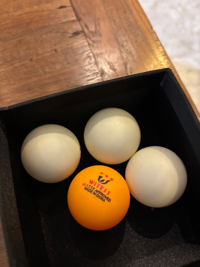 WiteJj Ping Pong Balls - Set of 4, Sports Equipment, Sports & Games ...