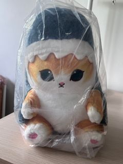 Mofusand Cat Plush with Fish Hat, Hobbies & Toys, Toys & Games on Carousell