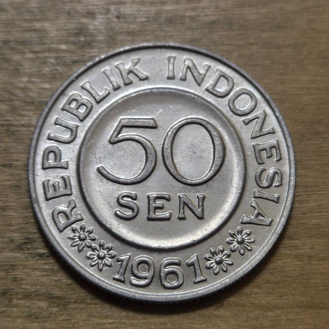 1961 Indonesia 50 Sen Coin, Hobbies & Toys, Memorabilia & Collectibles ...