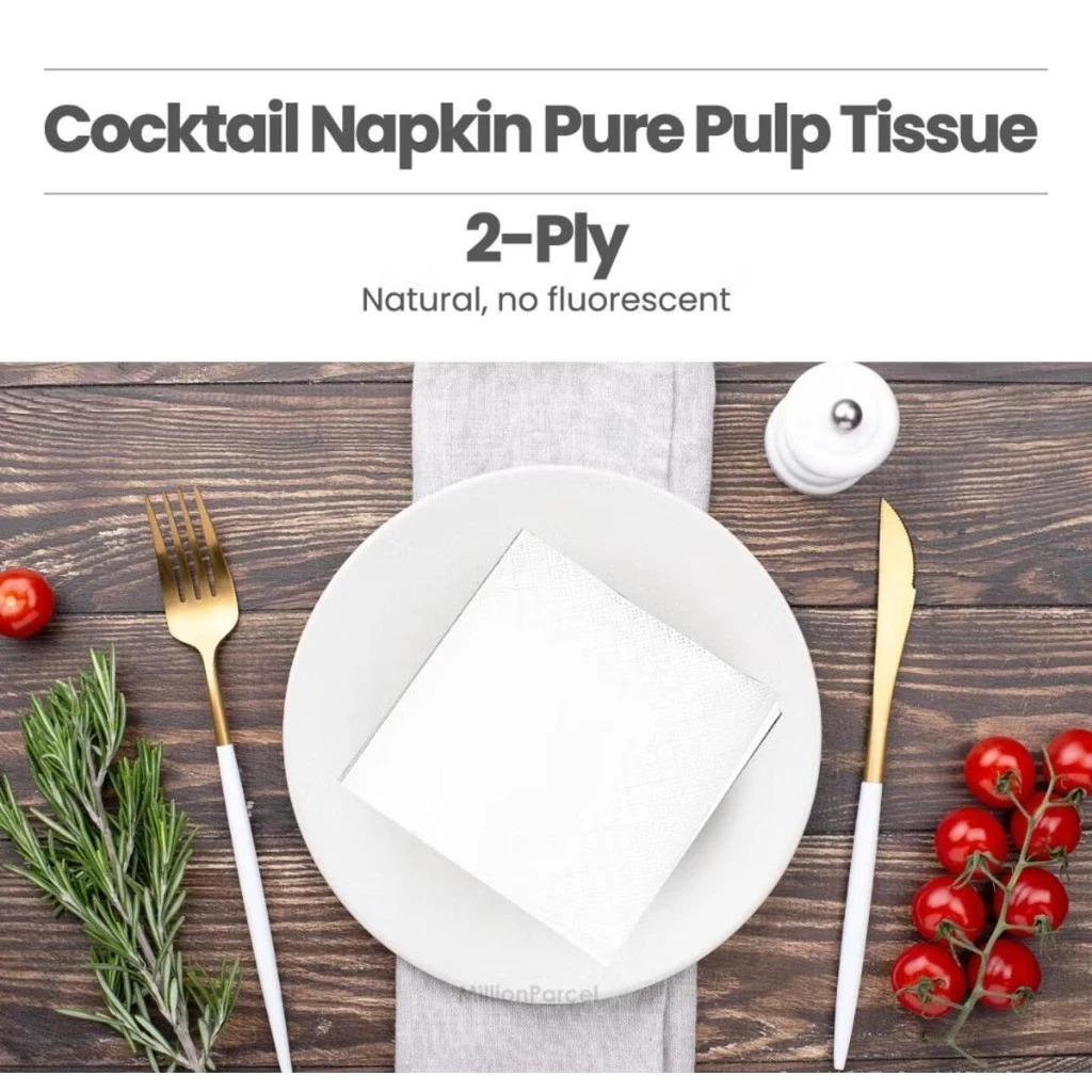 200PLY Cocktail White Disposable Napkins Soft And Super Absorbent Pure ...