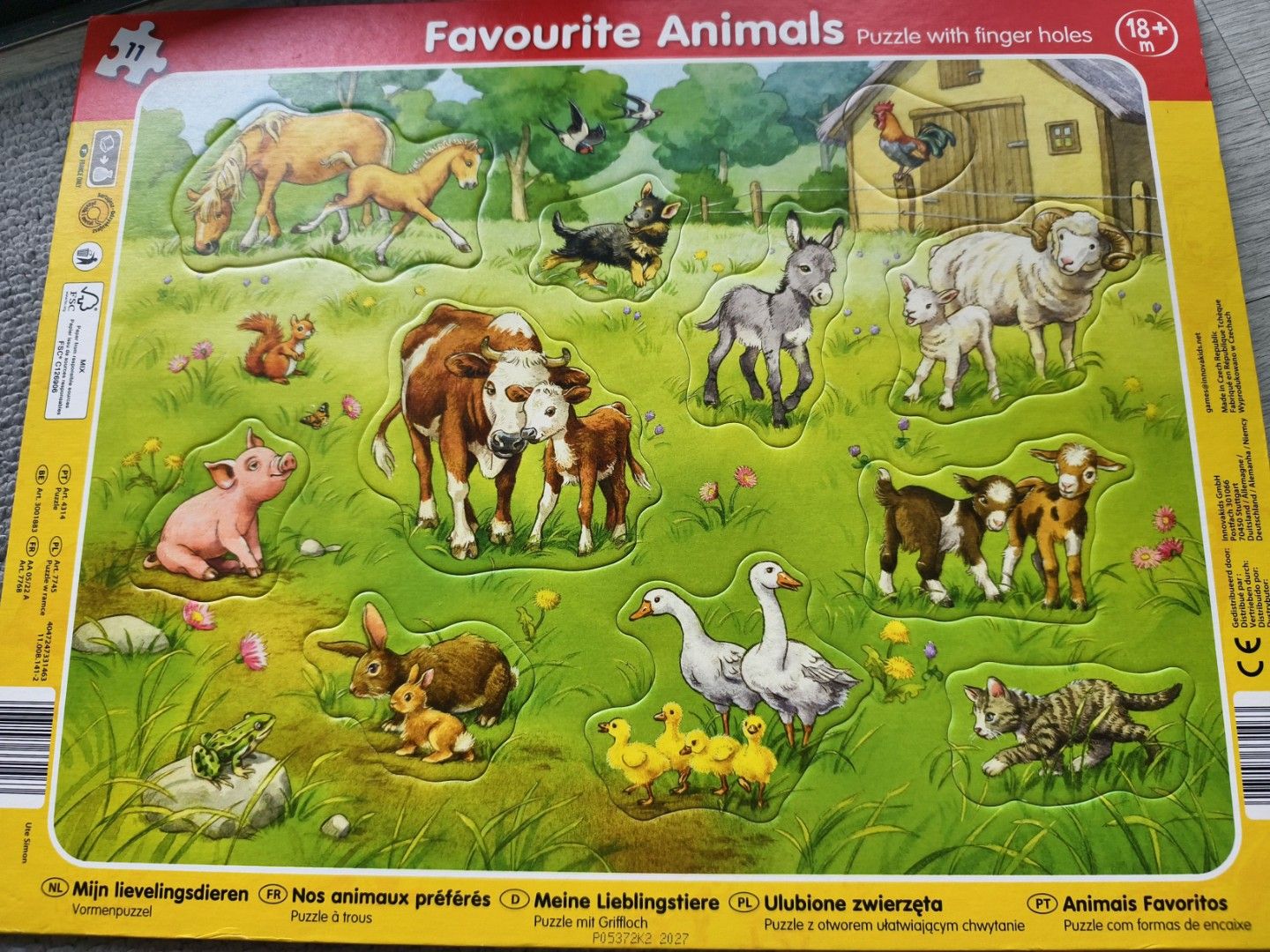 2 Children's Farm Animal Puzzles (Europe innovakids), Hobbies & Toys, Toys & Games on Carousell