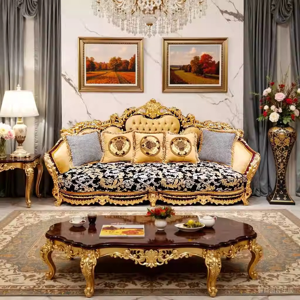 AMELIA I LUXURY CLASSIC FRENCH DESIGN SOFA I SOLID WOOD I CRAFTED I ...