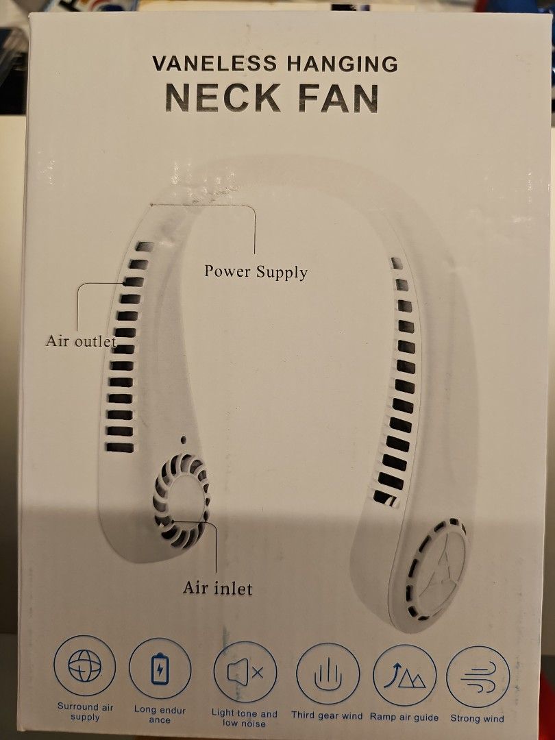 Bladeless Vaneless Hanging Neck Fan, Hobbies & Toys, Travel, Travel ...