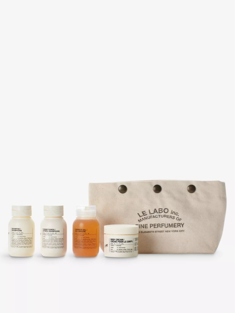 BRAND NEW LE LABO Hinoki body and hair travel set with Pouch/shower gel ...