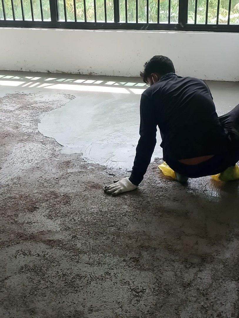 Cement screeding BTO/self leveling BTO/hdb,Bto floor screedig and leveling/bedroom floor cement ...